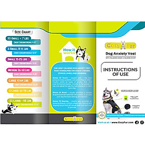 CozyVest® Dog Anxiety Vest 3-in-1 Music & Aromatherapy Shirt, Relaxing Sound & Essential Oils Jacket, Fireworks Thunder Separation & Thunderstorm Canine Stress Relief Coat (Gray, Large [41-64 Lbs])