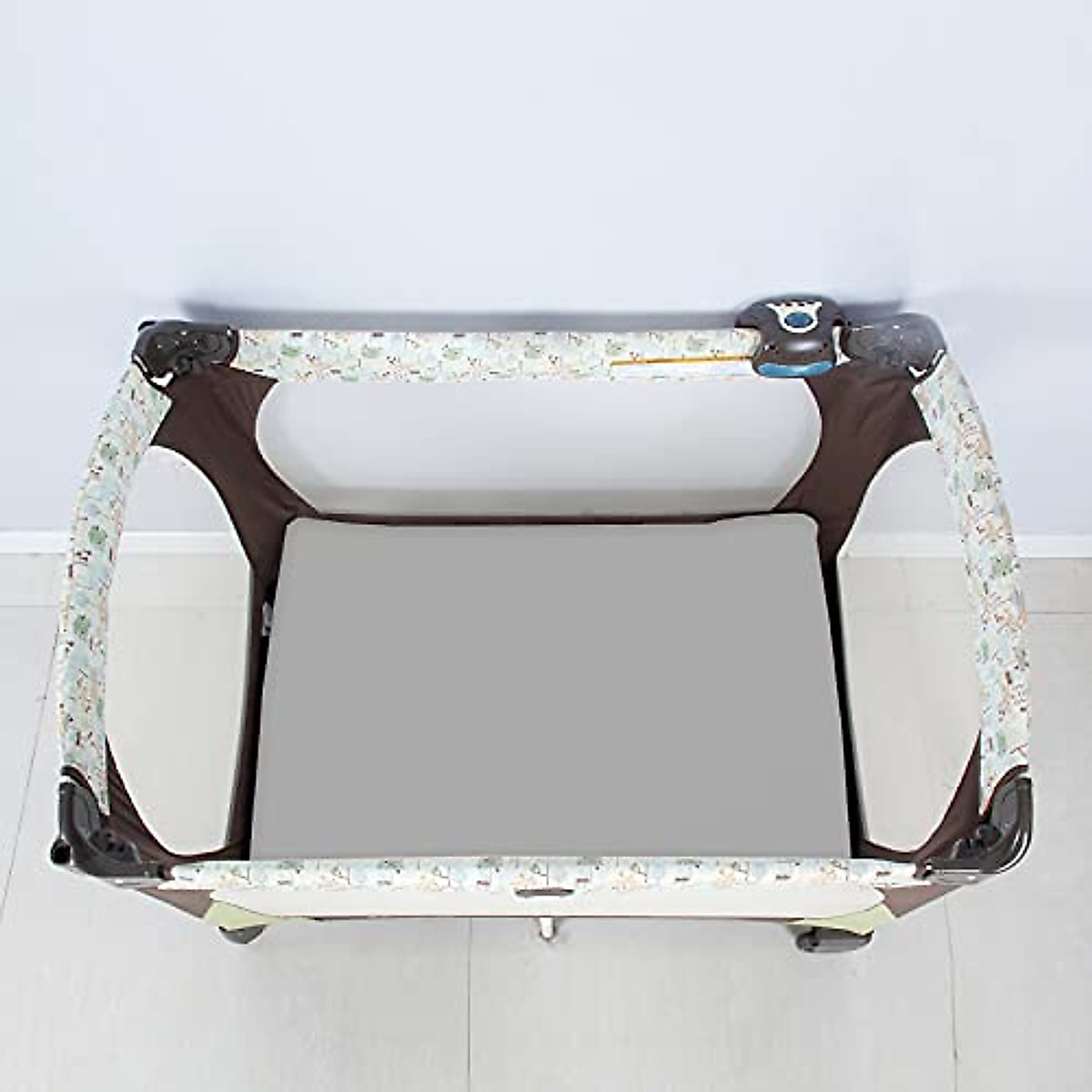 Cotton Pack N Play Sheets, 2 Pack Portable Playard/Mini Crib Mattress Sheets, Ultra Soft, White & Grey, Pre-Shrink