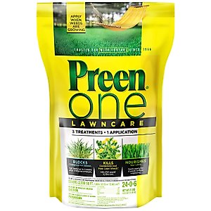 Preen, 21-64190, One Lawncare Weed & Feed - 9 lb bag covers 2500 sq ft