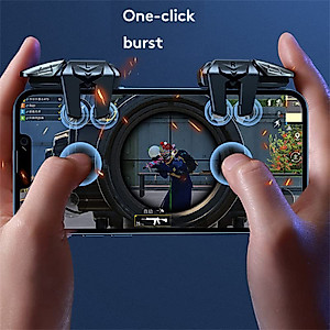 Phone Game Triggers, Mobile Gaming Controllers Joysticks Compatible for PUBG Gamepad Buttons Trigger for Survival Aim Shooting Sensitive Smartphone Fire Shooter Joystick Controller Grip