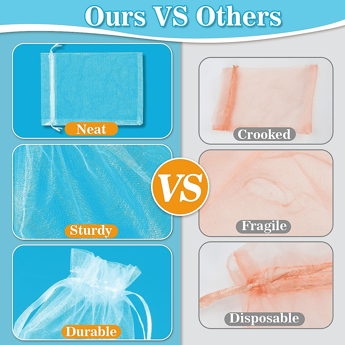 Sukh 100 White Organza Bags 3''x4'' - Small Organza Sachet Jewelry Gift Favor Bags Drawstring Mesh Bags Valentines Wedding Eid Mubarak Halloween Eve Christmas New Year Party Candy Fruit Wrap Bulk