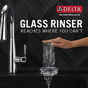 Delta Faucet Glass Rinser for Kitchen Sinks, Kitchen Sink Accessories, Bar Glass Rinser, SpotShield Stainless GR150-SP