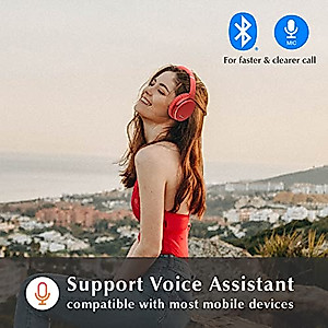 Srhythm NC35 Noise Cancelling Headphones Wireless Bluetooth 5.0, Fast Charge Over-Ear Lightweight Headset with Microphones, Mega Bass 50+ Hours’ Playtime