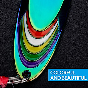 QualyQualy Fishing Lure Fishing Spoons Fishing Trout Lures Walleye Spoons Fishing Spoon Lures for Trout Bass Pike Crappie Walleye 5Pcs 1/8oz 1/6oz 1/4oz 3/8oz 1/2oz 5Pcs