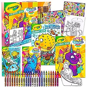 Crayola Coloring Books for Kids Toddlers Crayola Learning Set Bundle - 13 Pc Animal Coloring Activity Books with Crayola Crayons Jumbo and Stickers (Crayola School Supplies)