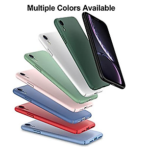 JETech Upgraded Slim (0.85 mm Thin) Case for iPhone XR 6.1-Inch, Camera Lens Cover Full Protection, Slim Fit Ultra Thin Lightweight Matte Hard PC, Support Wireless Charging (Black)