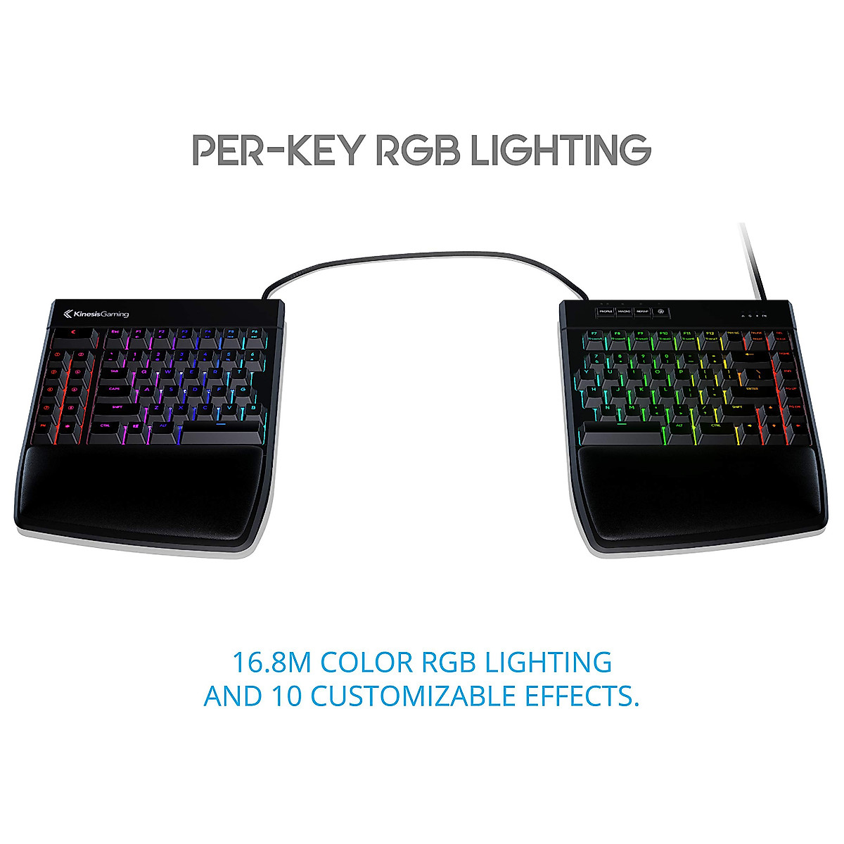 KINESIS Gaming Freestyle Edge RGB Split Mechanical Keyboard (MX Brown) (Renewed)