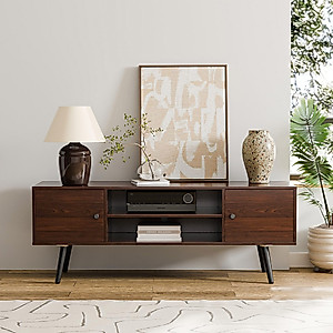 Cozy Castle Mid Century Modern TV Stand for 55 60 inch TV Entertainment Center with Storage Media TV Console Table for Living Room Bedroom and Office