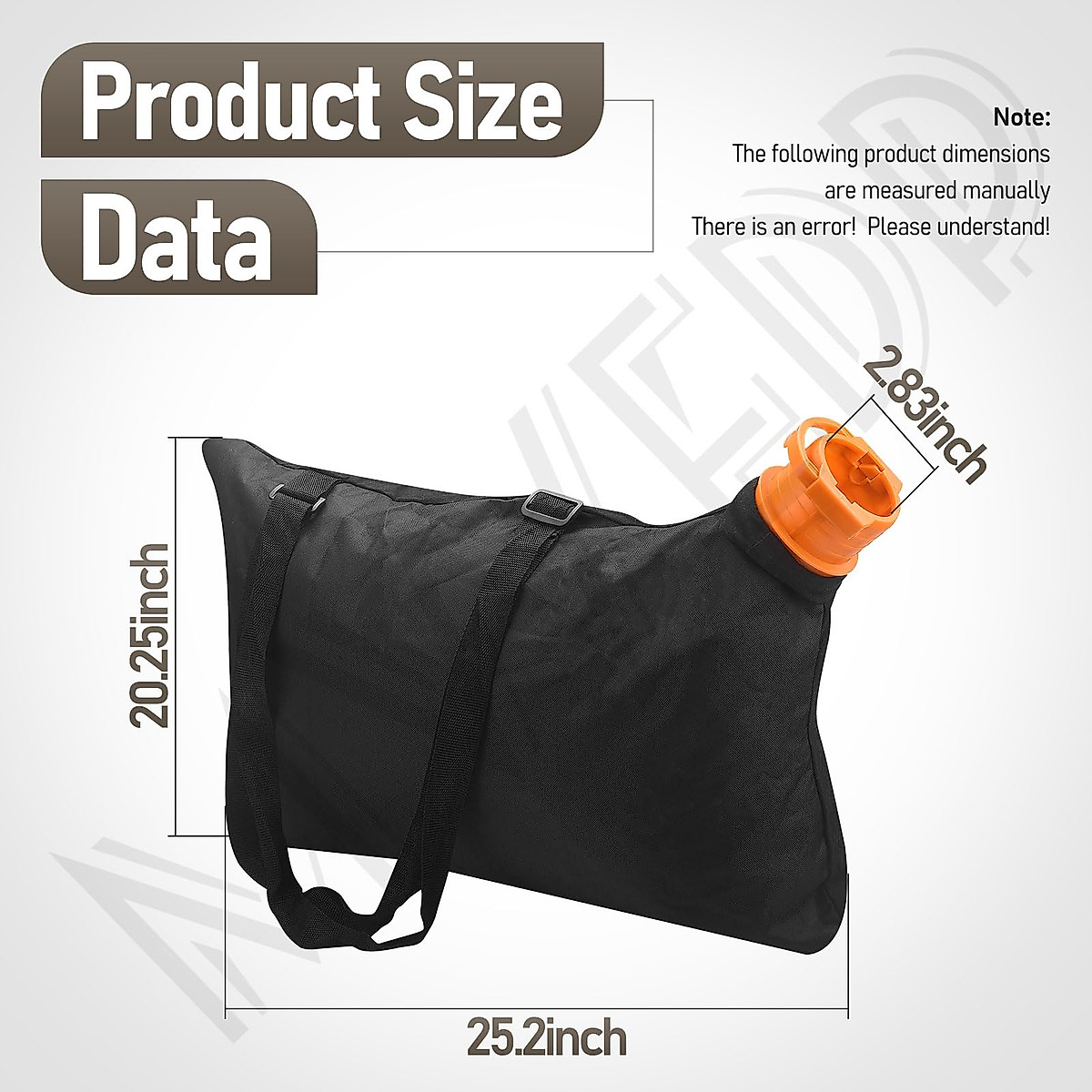 MWEDP 50026858 Trivac Leaf Collection Bag WGBAG500 Compatible with Worx WG500, WG501, WG502, WG505, WG508, WG509, WG518 Blower/Vacuum Cleaner