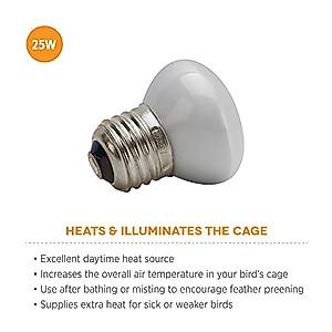 Hari Vision Daylight Basking Light Bulb, Pet Bird Cage Lighting Accessory