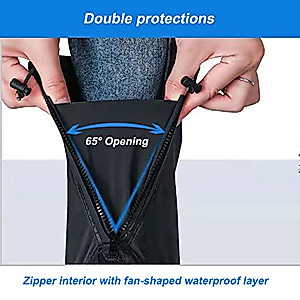 VBoo Shoe Covers with Zipper Hard Sole Version Waterproof Shoe Covers Reusable Galoshes for Rainy and Snowy Outdoors Garden etc, Rain Boots for Men Women Kid (XXX-Large, Black)