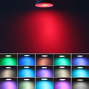 Par16 LED Color Changing Light Bulb with 24 Buttons Remote Control 50 Watt Equivalent E26 Base,16 Colors Dimmable RGB LED Spot Light Bulb with 5W