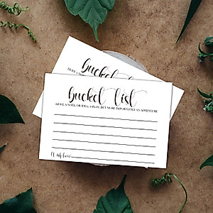 ETIKEDO 50 Bucket List Cards, Bucket List Suggestions Cards for Birthday Retirement Anniversary Party, Wedding, Bridal Shower Wedding Reception Activity, Adventurous Ideas Bucket List. 4" x 6"