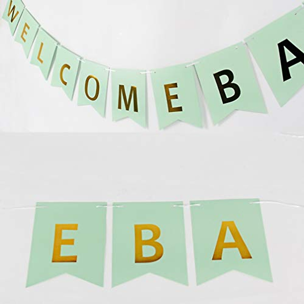 Amosfun Baby Shower Pennant Banner Party Birthday Triangle Flag Baby Banner Welcome Baby Bunting Baby Birthday Banner The Banner Pull The Flag Decorate Decorative Items Letter