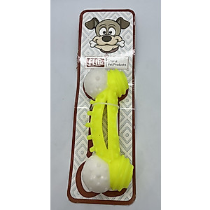 Dog Puppy Chew Fetch Toy Dental Hygiene Gum Health Exercise Fun 6 1/2" Outdoors Bone Shaped