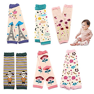 Sept.Filles Baby and Toddler Leg Warmers 3.15'' x 11.8'' Packs of 6(E)