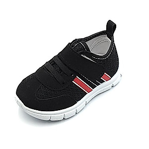 Bless Children Baby Toddlers Boy's Girl's Breathable Fashion Sneakers Walking Running Shoes,Black1209.Size 6