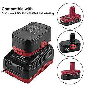 C3 Charger Replacement for Craftsman 19.2V Battery Charger 140152004 DieHard XCP Li-ion Ni-CD Battery 1425301 1323903 130279005 11375 11376 315.PP2011 for Craftsman Battery Charger