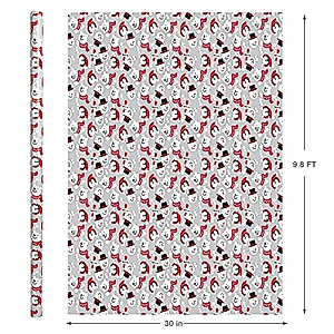 Lulu Home Christmas Wrapping Paper Set, 10ft x 30inch - 4 Rolls (100 sq. ft. ttl) Adorable Art Paper for Wrapping, Assorted Cartoon Wrapping Paper Jumbo Rolls for Kids Xmas Present Packaging