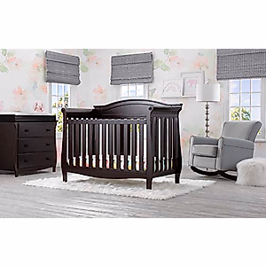 Delta Children Lancaster 3 Drawer Dresser with Changing Top, Greenguard Gold Certified, Dark Chocolate