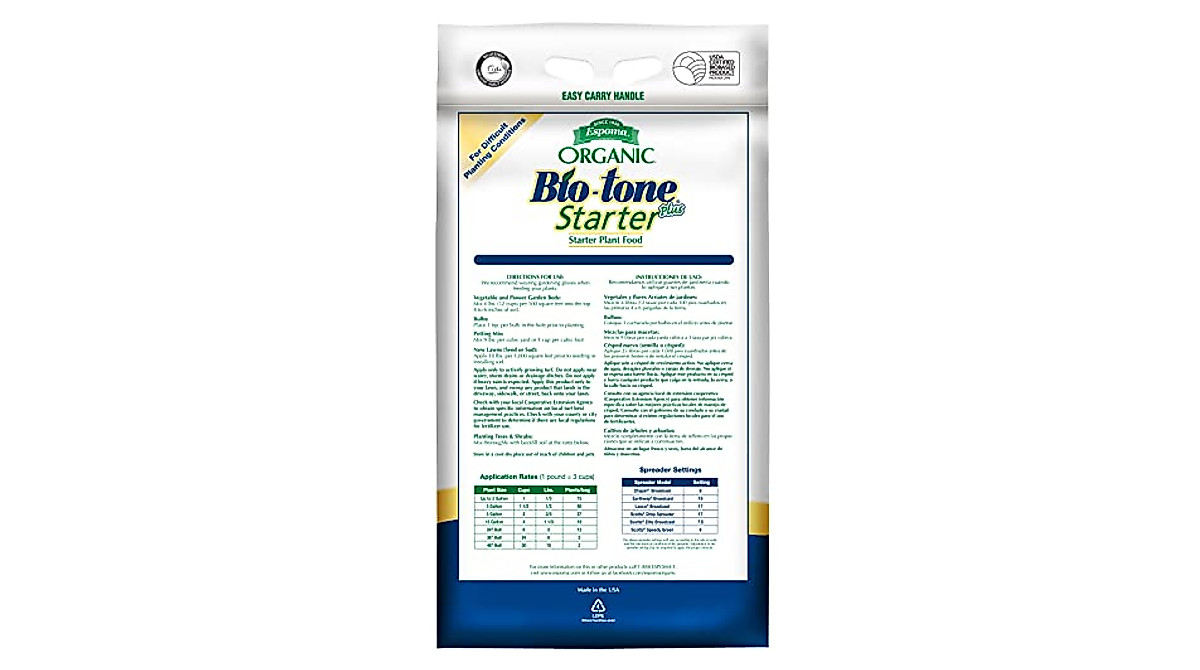 Espoma Bio-Tone Starter Plus - Organic Plant Food 4-3-3