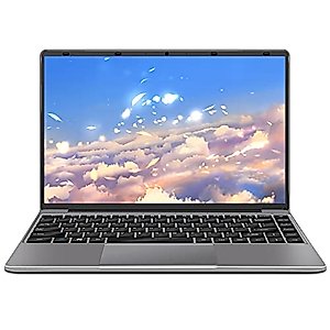 Ruzava Laptop Windows 10 14" 64GB Storage Support 1TB SSD Expansion 6GB RAM 1920x1080 FHD Traditional Laptops Computer 2.4G+5G WiFi Bluetooth 4.2 USB HDMI Aocwei for Work Study -Gray