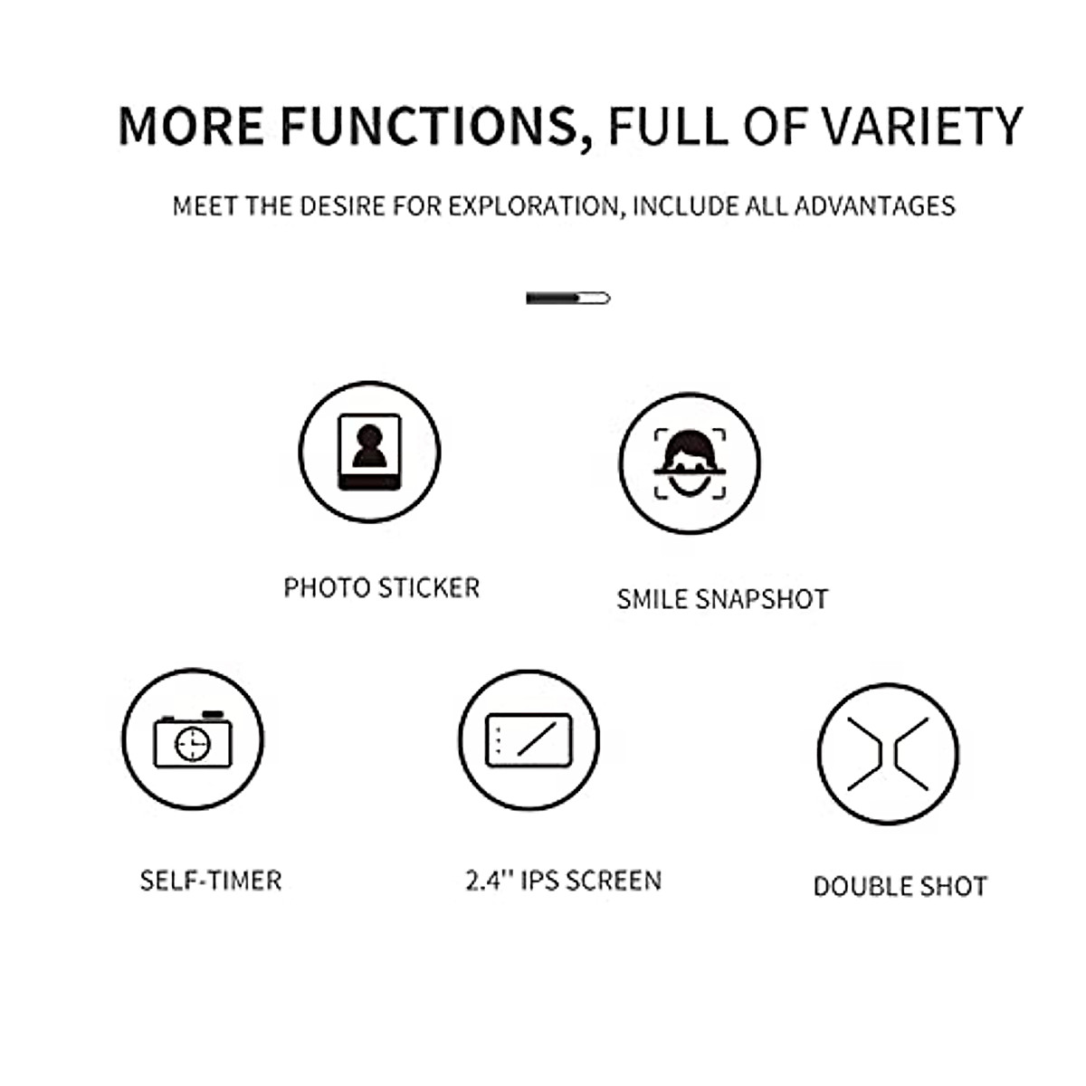 Kids Camera, Environmental Protection Material Kids Video Camera Wide Application Built in 1200mAh Battery for Boys Girls Birthday Gift