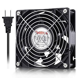 Wathai EC Industrial Case Fan 120mm x 38mm Ball Bearing AC 110V 115V 120V 220V 240V Brushless Cooling Fan