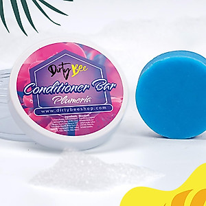 Dirty Bee Vegan Conditioner Bar - All Natural Deep Conditioner for Dry Damaged Hair - Cleansing, Smoothing & Volumizing Straight & Curly Hair Care Products Travel Size, 50-75 Washes