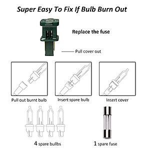 Warm White Christmas Lights, 2 Pack Total 40FT 200 Count Incandescent Christmas Mini Tree String Lights, Waterproof Christmas Decorations for Outdoor Indoor Xmas Patio Home Party Garden Yard Decor