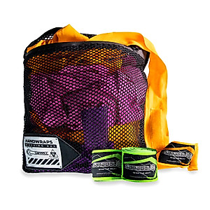 Sanabul Handwrap Laundry Bag Mesh Boxing Glove Hand Wrap Wash Bag with Zipper- Black , Large