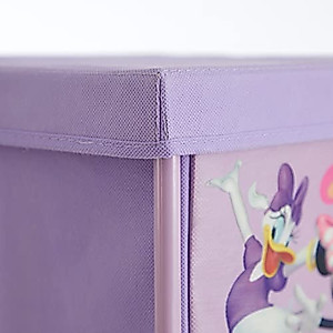 Idea Nuova Disney Minnie Mouse 3 Tier Fabric Storage Organizer with 3 Cubes and Removable Lid