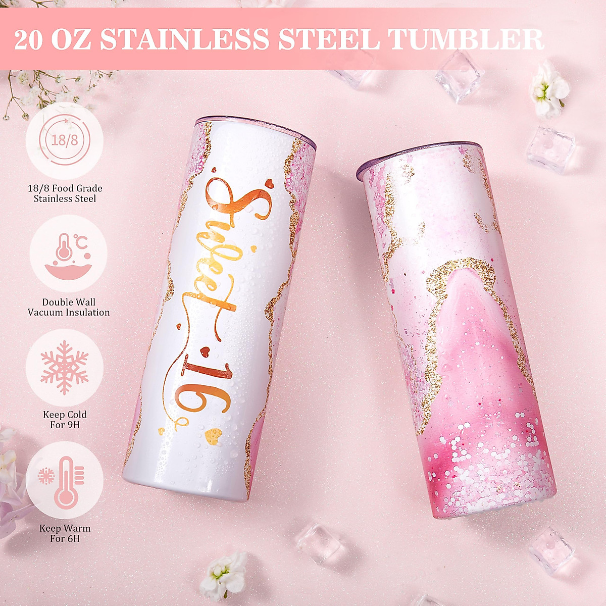 Sweet 16 Gifts for Girls, 16 Year Old Girl Birthday Gift Ideas, 16th Best Friend First Birthday Gifts For Teen Girl, Happy 16th Birthday Gift for Her, Girls, Daughter, Niece, Friends,Sister, Bestie