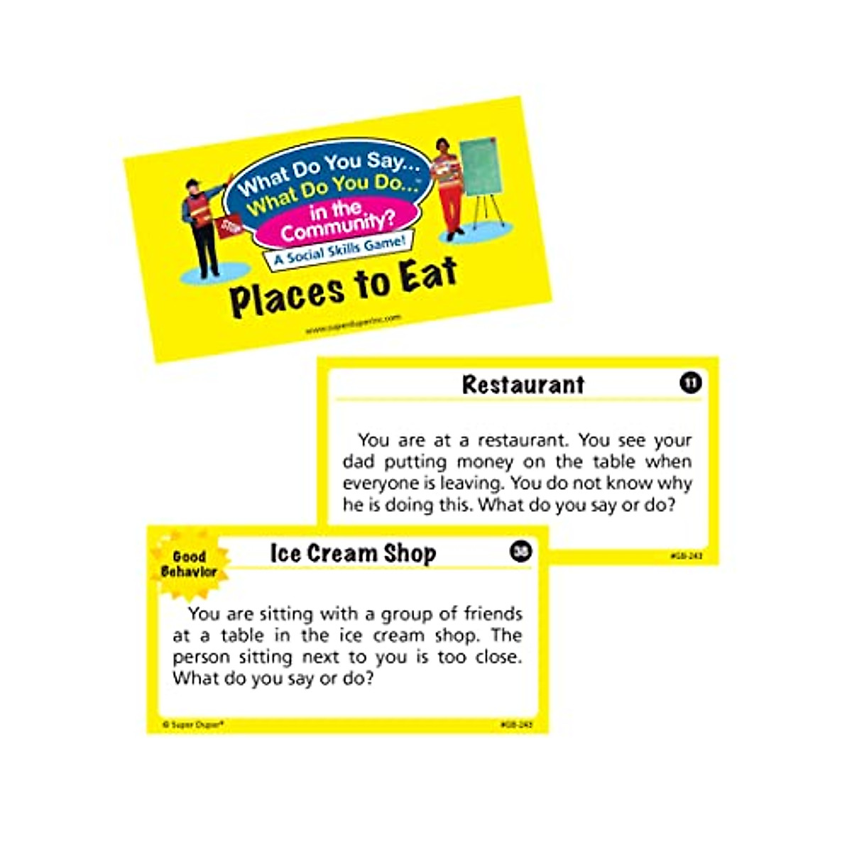 Super Duper Publications | What Do You Say... What Do You Do...® in The Community? Social Skills Board Game | 1-6 Players, Ages 5-12