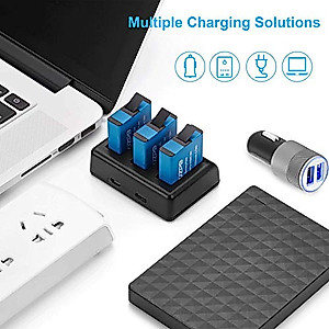 JYJZPB Replace Batteries for GoPro Hero 8 Battery, and Triple Fast Charger fit for GoPro Hero 8 Black Hero 7 Black and Hero 6 Black Camera(3 Pack Hero 8 Battery)