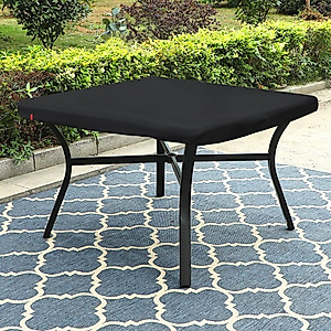 SoloToo Outdoor Square Table Cover,Waterproof Anti-UV Patio Square Table Top Covers,Fits 40 x 40 Inches Square Patio Furniture (Black)