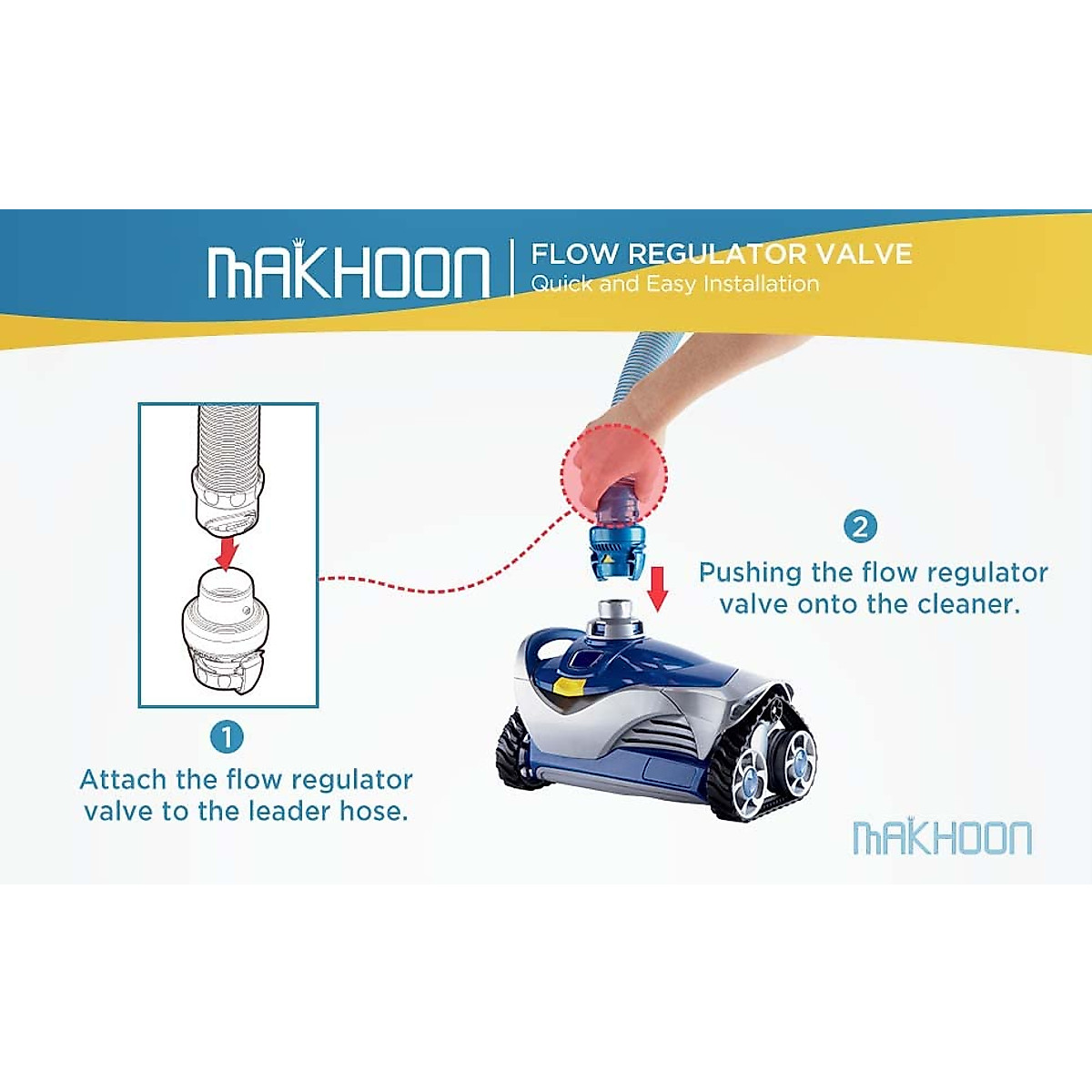 MAKHOON FRV100 Flow Regulator Valve Replacement for Zodiac MX6 and MX8 Series In Ground Automatic Robot Pool Cleaners-1Pack