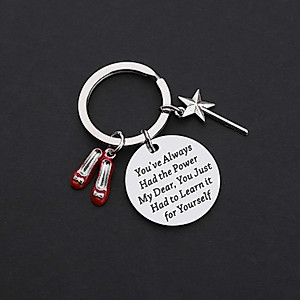 KUIYAI Good Witch Quote You had the Power all along Bracelet Fandom Jewelry Inspirational Gift (Round Keychain)