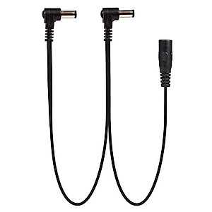 ZRM&E Daisy Chain 1 to 2 Ways Guitar Effects Pedal Accessories Multi-Plug Power Supply Cable for 9V DC Adapter Plug, Guitar Power Supply Adapter