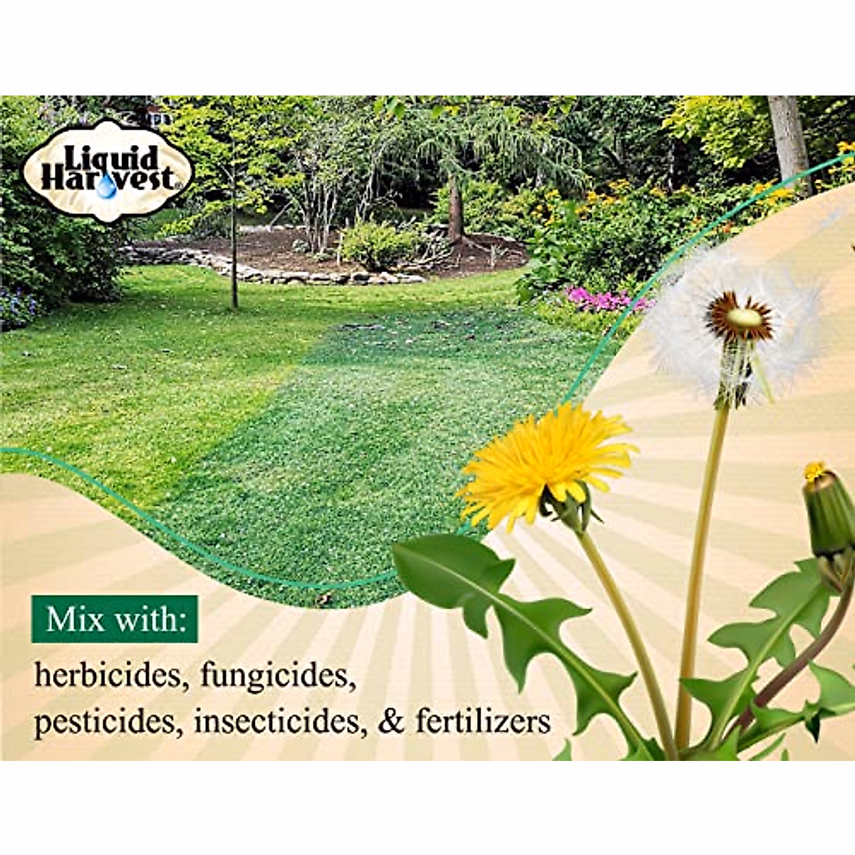 Liquid Harvest Lazer Green Concentrated Spray Pattern Indicator - 1 Quart (32 Ounces) - Perfect Weed Dye, Fertilizer Marking Dye, Turf and Herbicide Marker