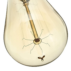 CTKcom Vintage Edison Bulb(4 Pack)- Antique Incandescent Bulbs Dimmable 40W Equivalent Warm Yellow Lamps, for Loft Coffee Bar Kitchen Home Light Fixtures Squirrel Cage Filament E26/E27 Base G80 110V