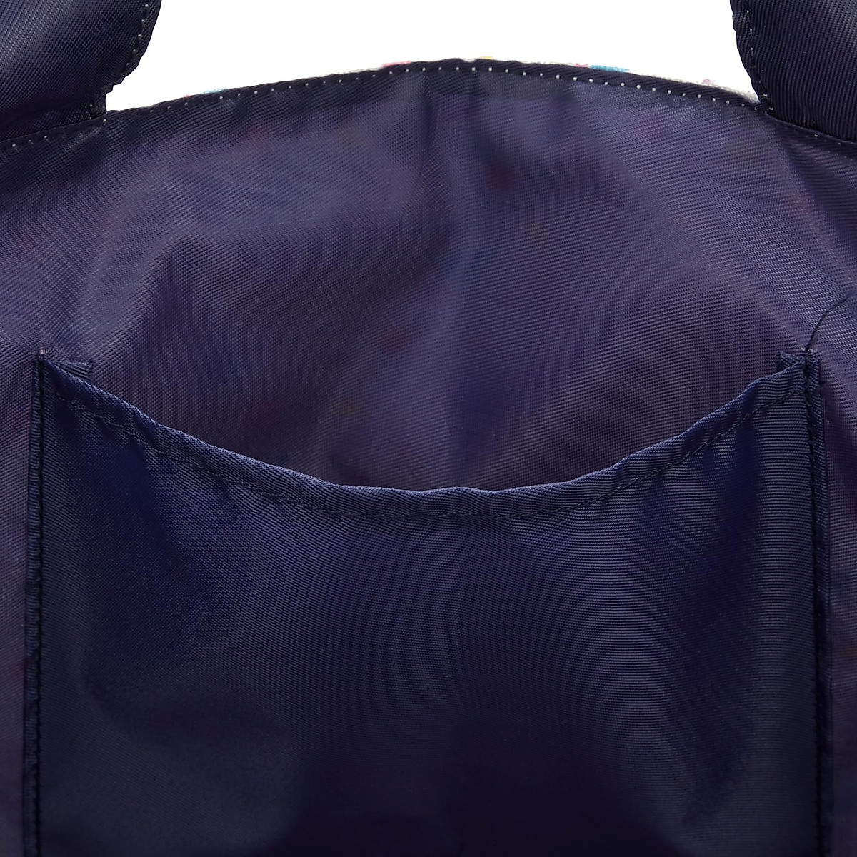 Portable Knit Tote Bag, Crochet Knitting Yarn Storage with Pockets (Geometric, 16.5 in)