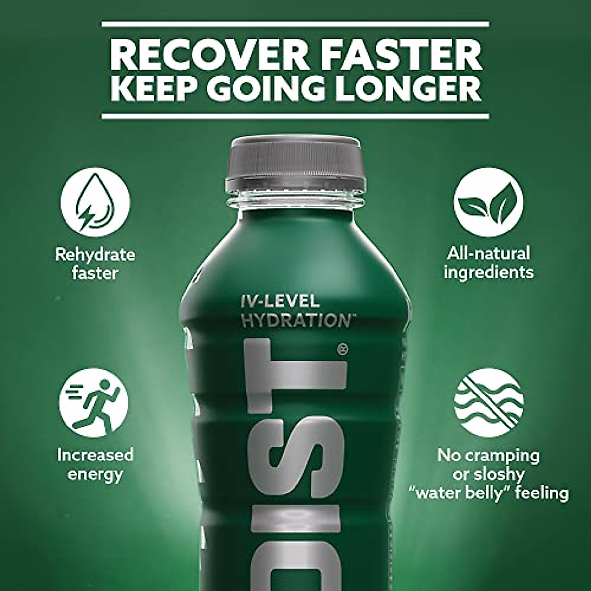 HOIST Premium Military Hydration Electrolyte Drink, Powerful IV-Level Hydration, Clinically Proven Performance Drink, Blue Raspberry, 16 Fl Oz (Pack of 12)