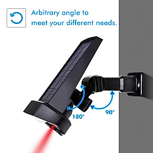 Solar Motion Sensor Light Outdoor 42 White LEDs 2 Red LEDs Ultra Bright, 2 in 1 Landscape Solar Wall Solar Light Wireless Solar Security Light Great Detection for Garden Driveway Carport Patio Yard