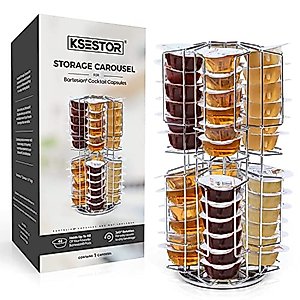 Storage Carousel for Bartesian Capsules by Ksestor - Holds up to 48 Bartesian Pods - 360-Degree Rotation - Bartesian Pod Holder - Bartesian - Bartesian Cocktail Machine