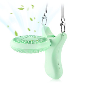 OUTXE Personal Necklace Mini Fan 3000mAh Hands-Free Portable Fan USB 3 Settings, Folding Electric Cooling Fan Handheld Fan