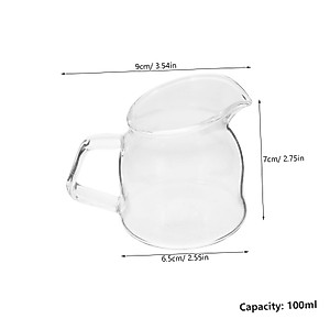 NAMOARLY Milk Cup Clear Mugs Coffee Kettle Coffee Can Coffee Pitcher Cups Coffee Mugs Sauce Containers Coffee Pod Maker Creamer Coffee Hutch Water Cup Milk Pourer Tea Mug Glass Transparent