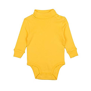 Leveret Baby Boys Girls Turtleneck Bodysuit 100% Cotton Yellow Size 2 Years