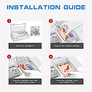 Yumagenta Remanufactured Ink Cartridge Replacement for 127 T127 Ink for WF-3540 WF-3520 WF-3530 WF-7010 WF-7510 WF-7520 NX530 NX625 Workforce 60 545 630 633 635 645 840 845 Printer (Black) (T127-B5)