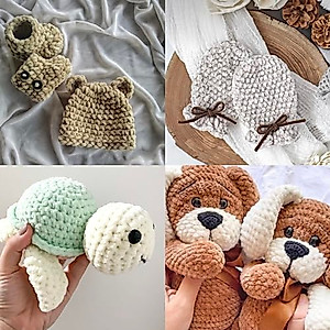 NORCIA Soft Velvet Yarn Chenille Yarn for Crocheting Super Bulky 100g (74.3 yds) Baby Blanket Yarn for Knitting Amigurumi Yarn Fancy Yarn for Crochet Weaving Craft